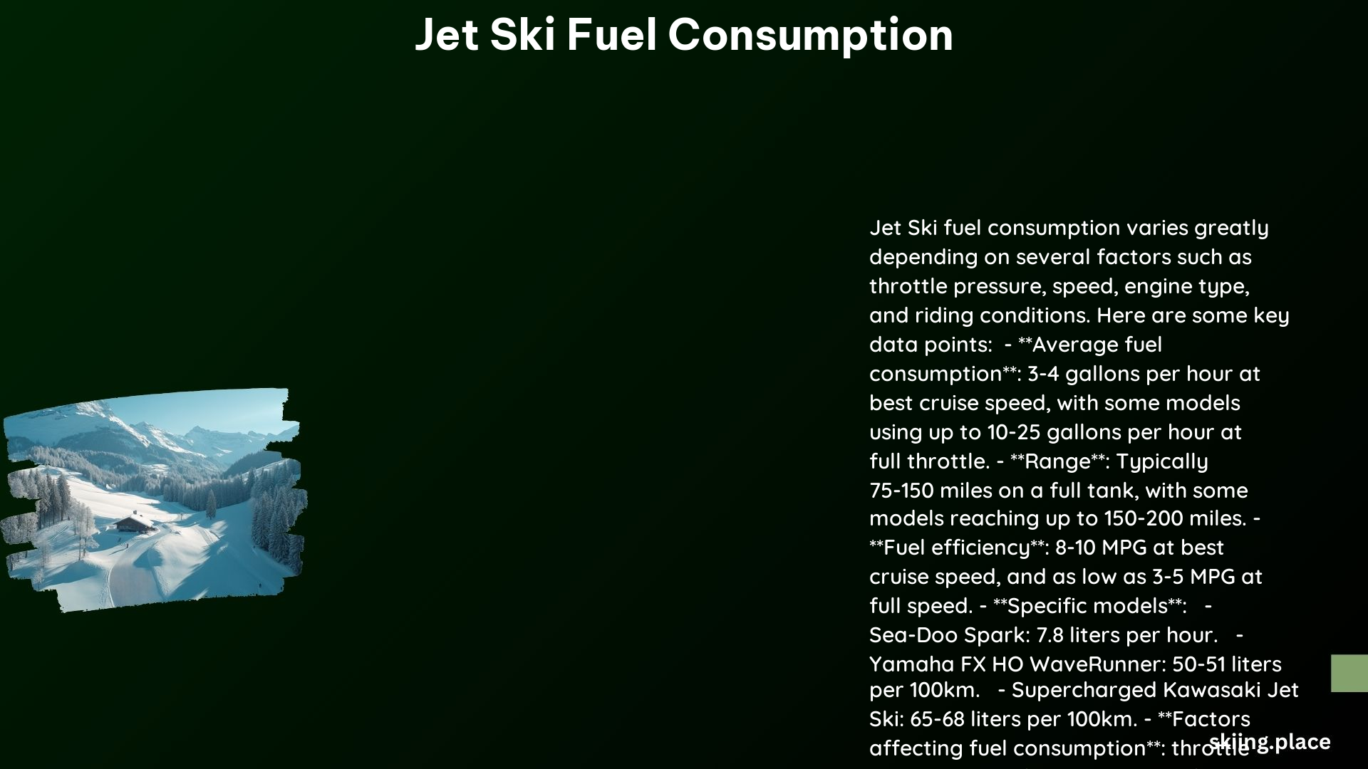 Jet Ski Fuel Consumption: A Comprehensive Analysis - skiing.place Jet Ski Fuel Consumption: A Comprehensive Analysis - skiing.place
